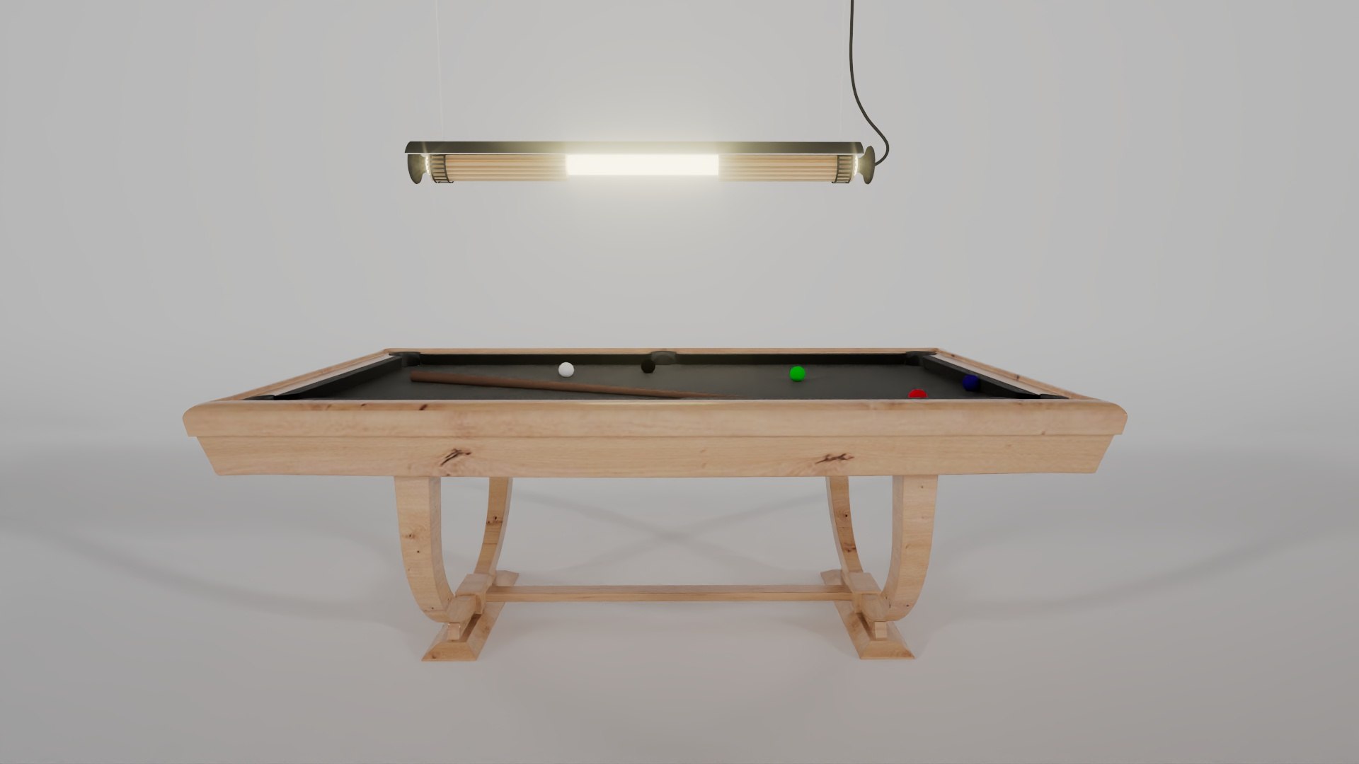 3D Pool Table With LED Light Model - TurboSquid 1977461