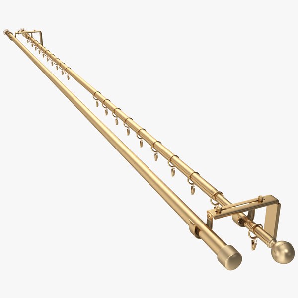 modelo 3d Barras de cortina doradas - TurboSquid 2011412