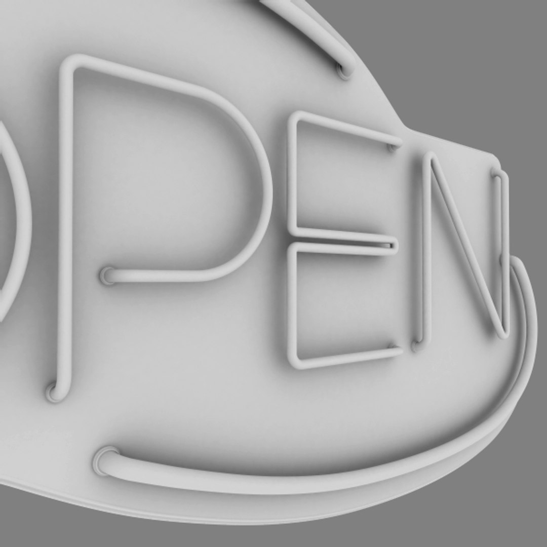 3d Neon Open Sign
