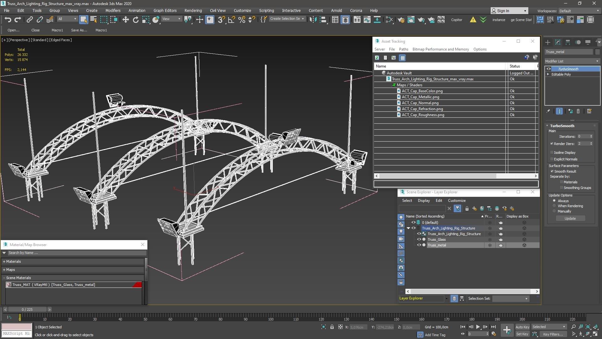 3D Truss Arch Lighting Rig Structure - TurboSquid 2302468