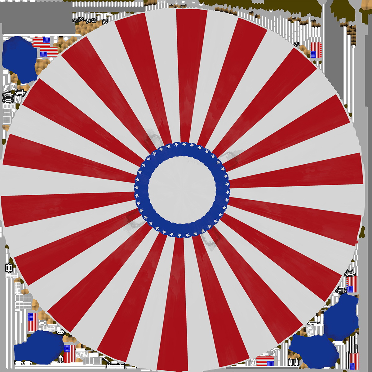 3D модель Конструкция арочной ферменной осветительной установки ...