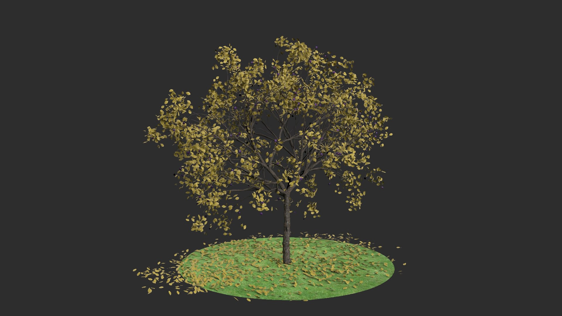 3D plum autumn hight - TurboSquid 1619800