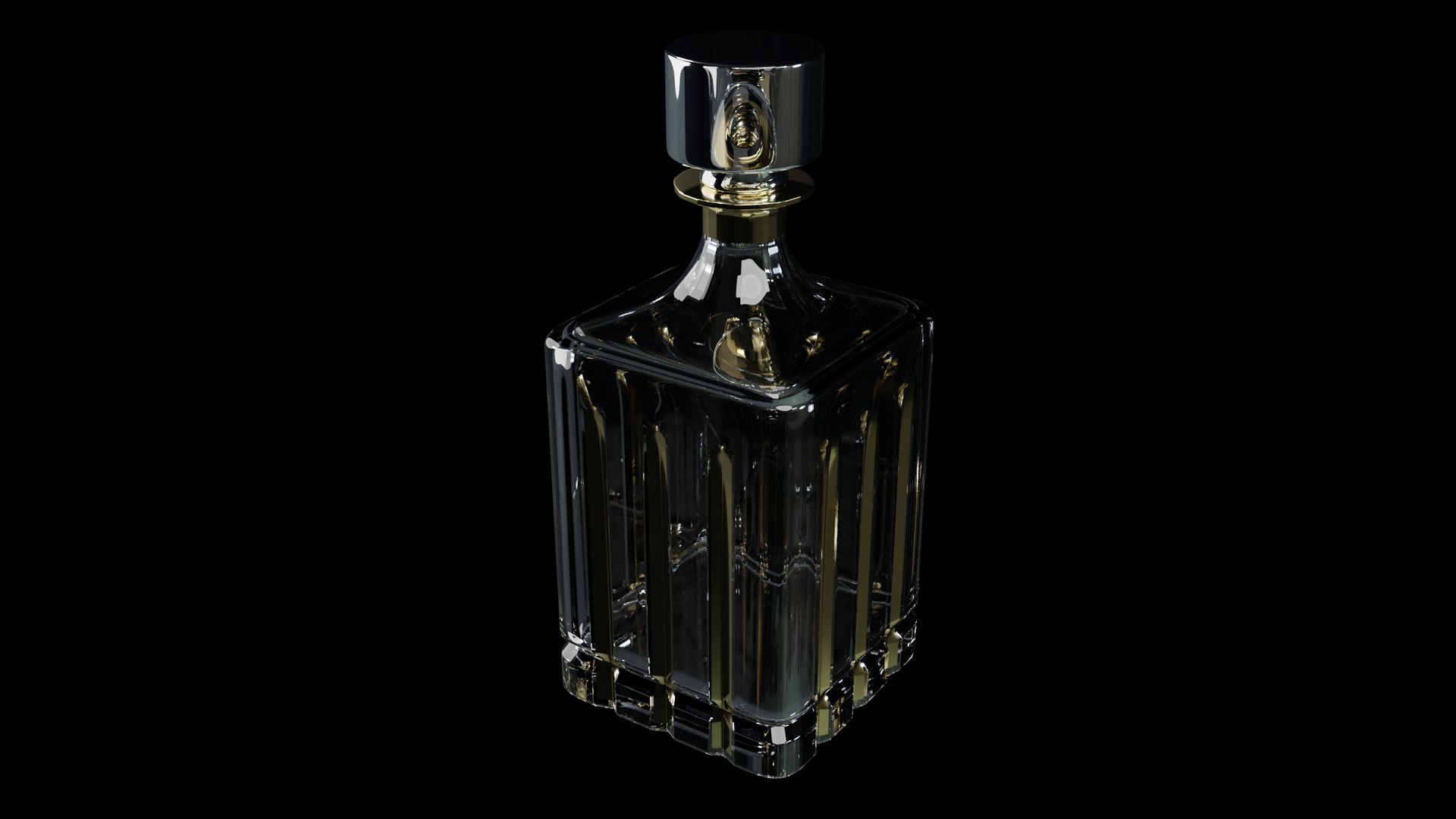 Carafe Crystal Gold Plated Model - TurboSquid 1765196