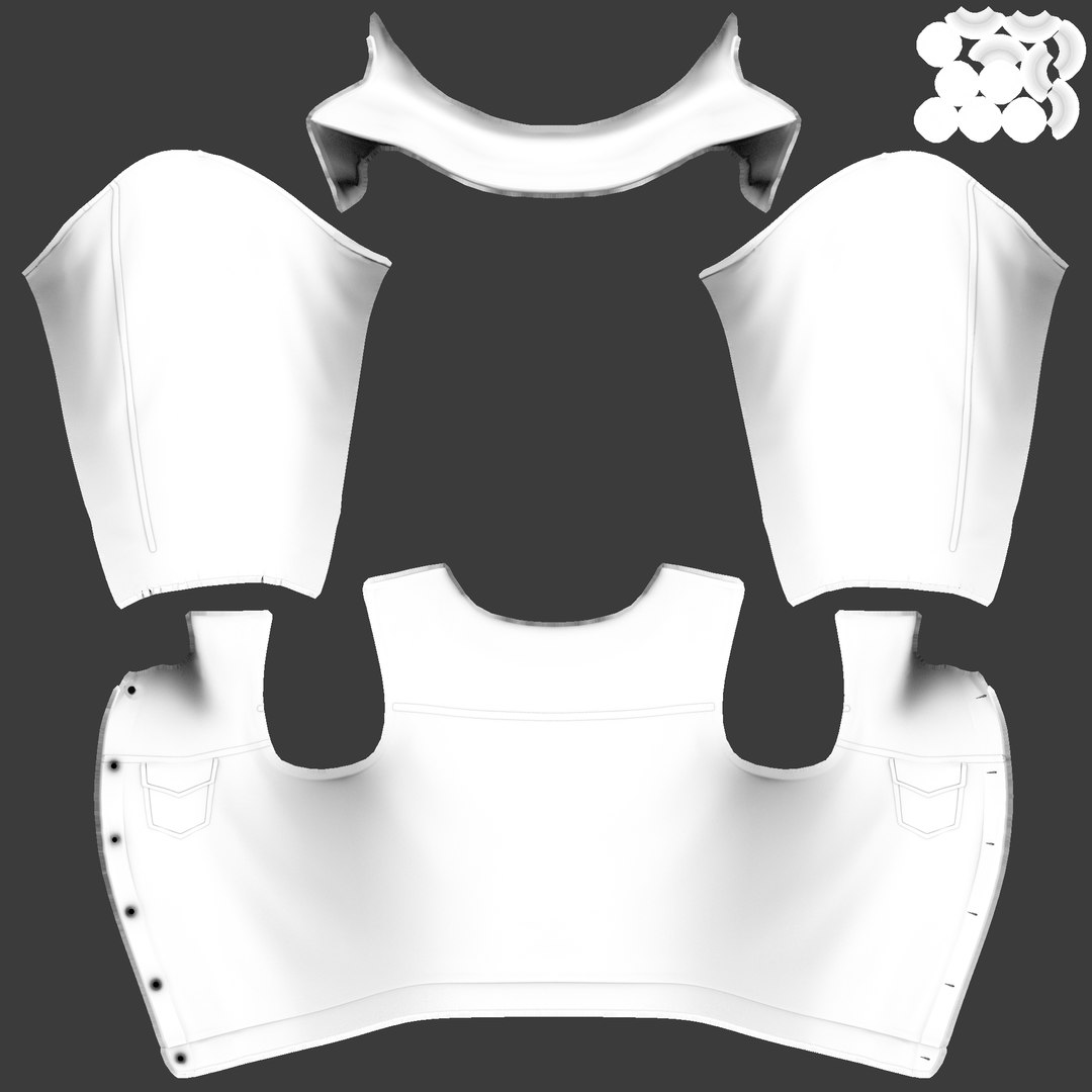 3D Model Unbuttoned Denim Crop Jacket - TurboSquid 1984452