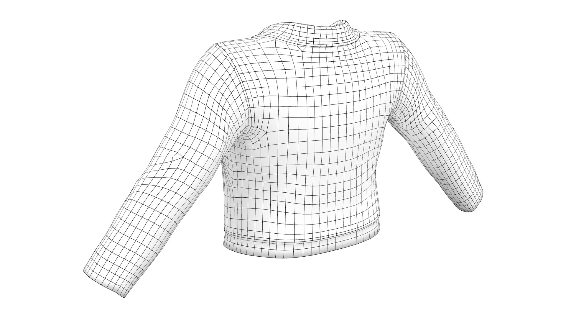 3D Model Unbuttoned Denim Crop Jacket - TurboSquid 1984452