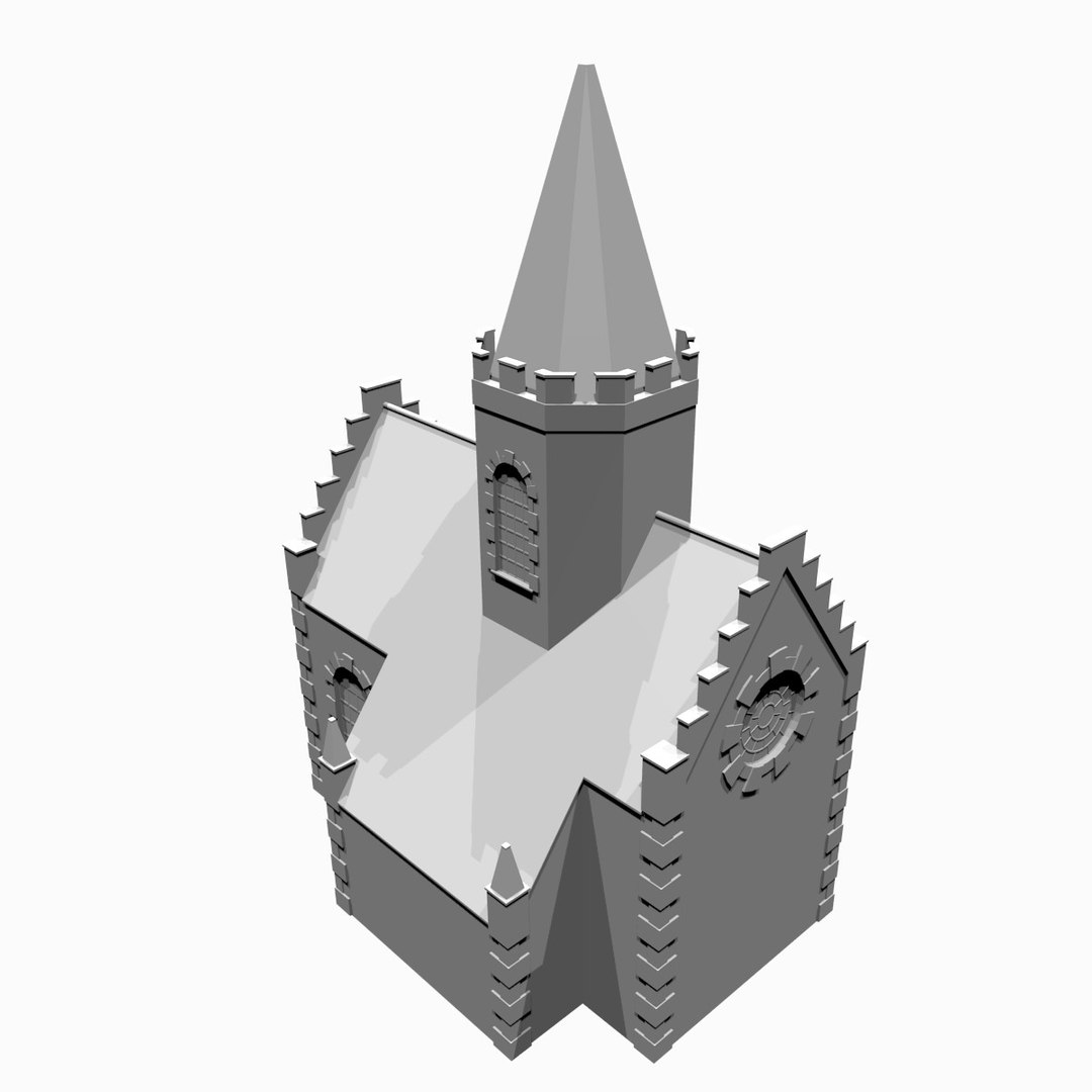 Chapel Medieval 3d Model