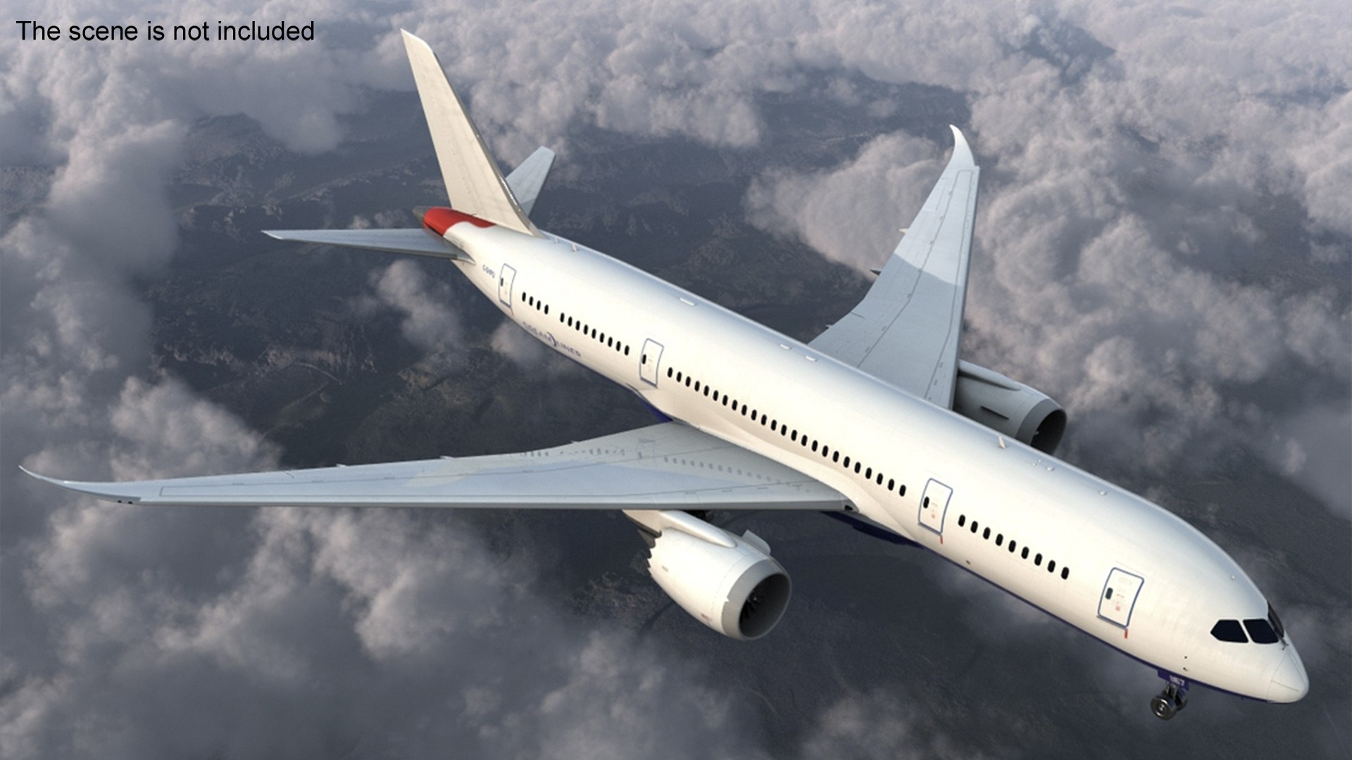 Commercial Jet Airliner Boeing 787-8 Rigged For Cinema 4D Model ...