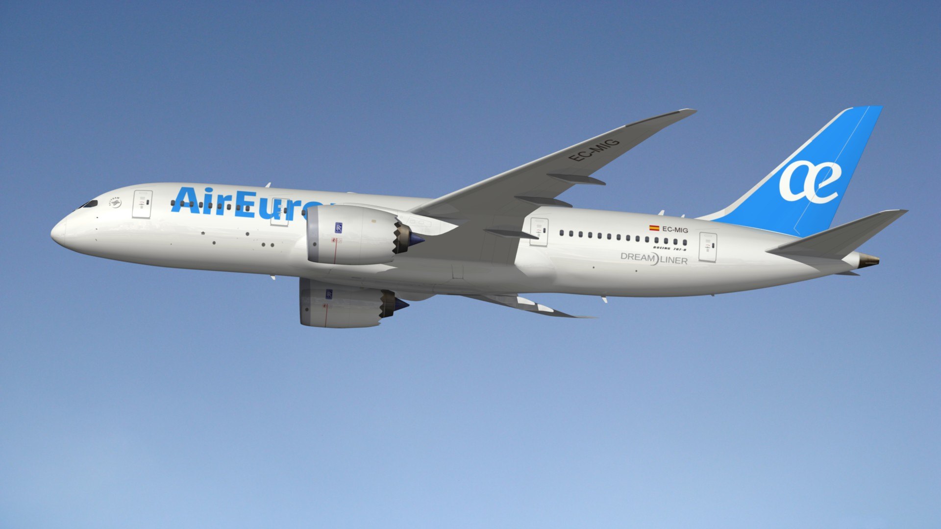 3d B788 Air Europa Model