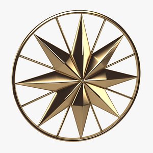 compass rose 3d model