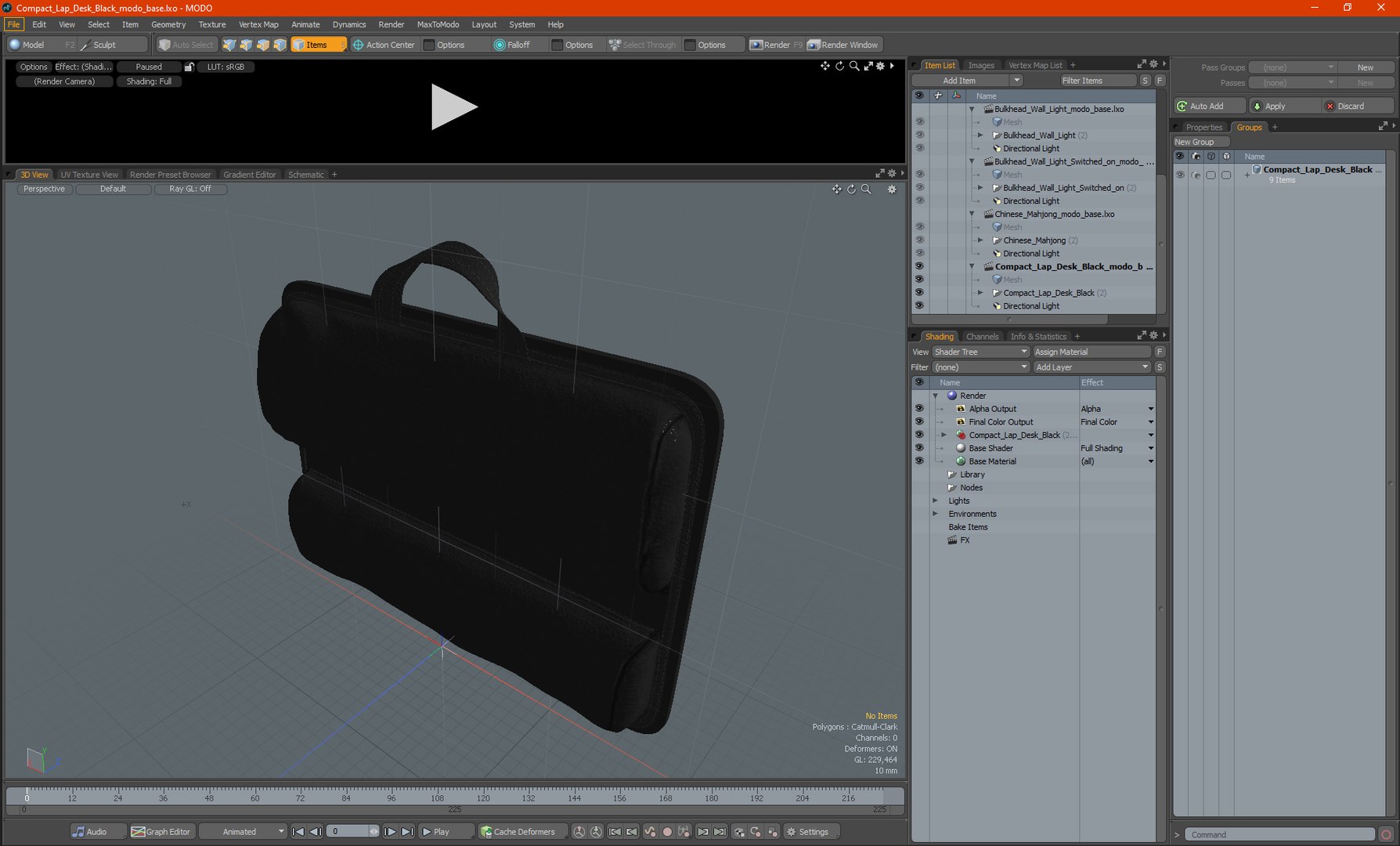 Compact Lap Desk Black 3D Model - TurboSquid 1980641