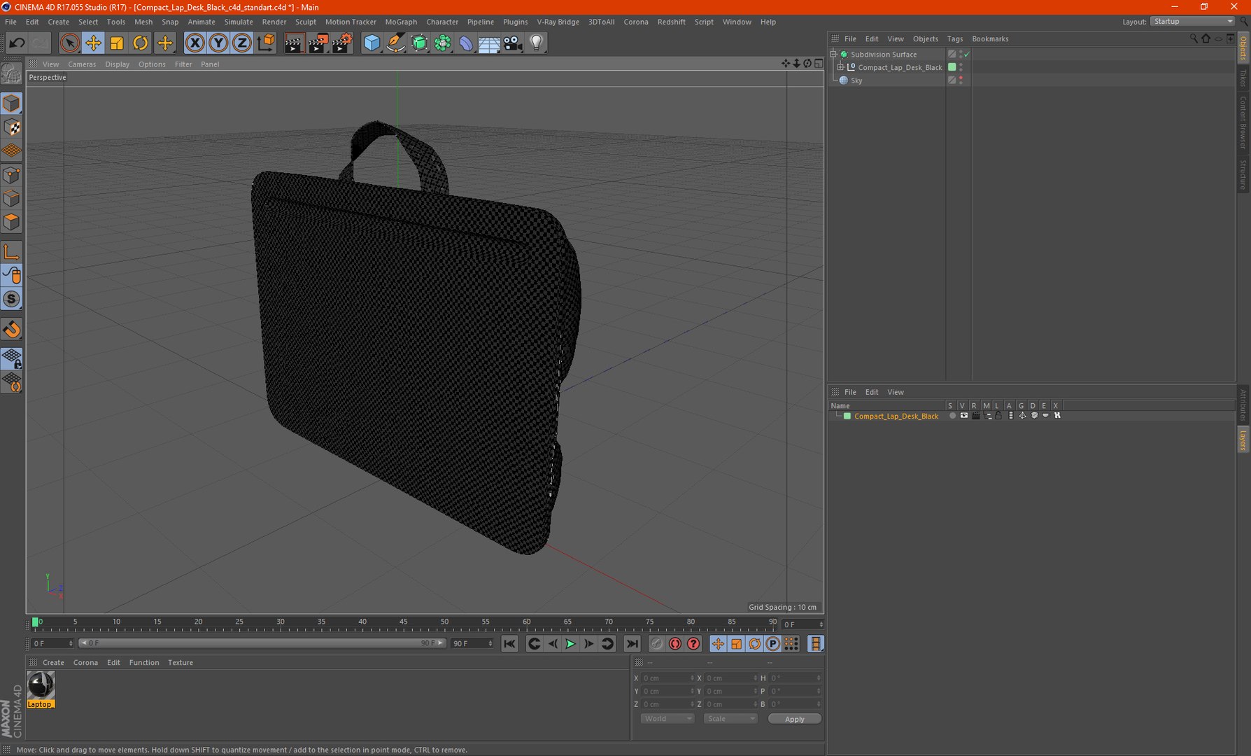 Compact Lap Desk Black 3D Model - TurboSquid 1980641