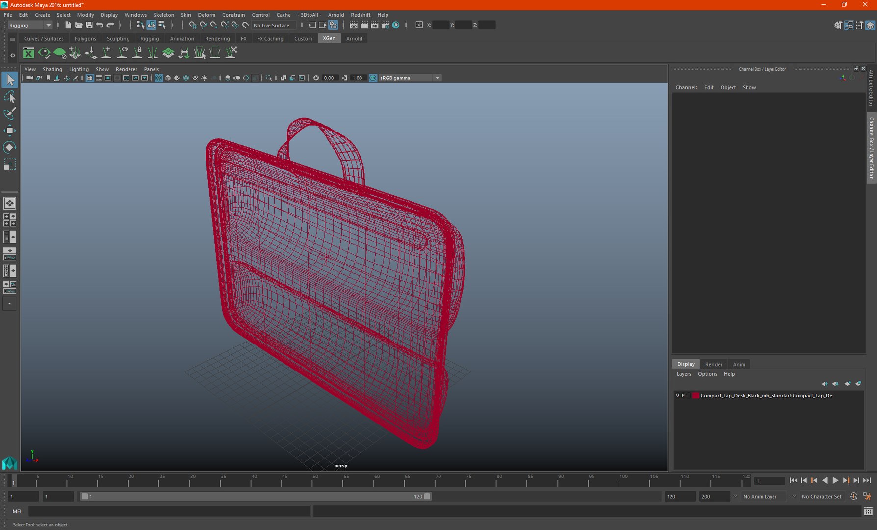 Compact Lap Desk Black 3D Model - TurboSquid 1980641