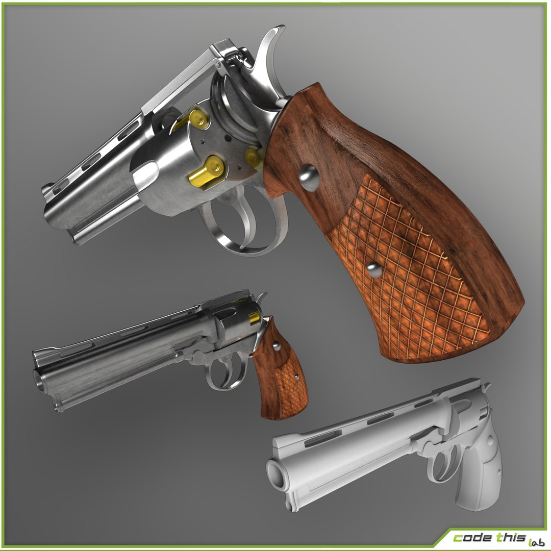 Cylinder Gun Animation 3d Model