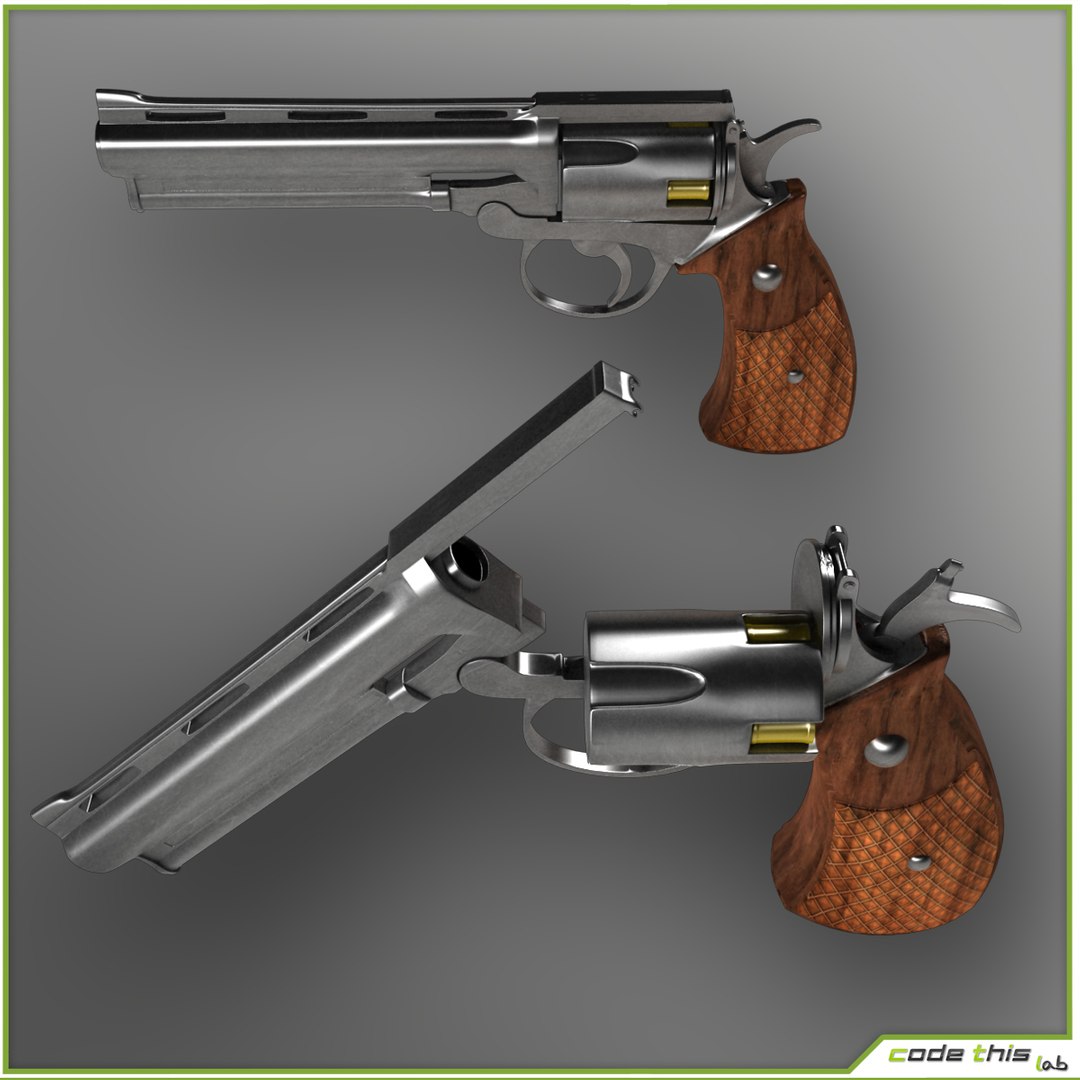 Cylinder Gun Animation 3d Model