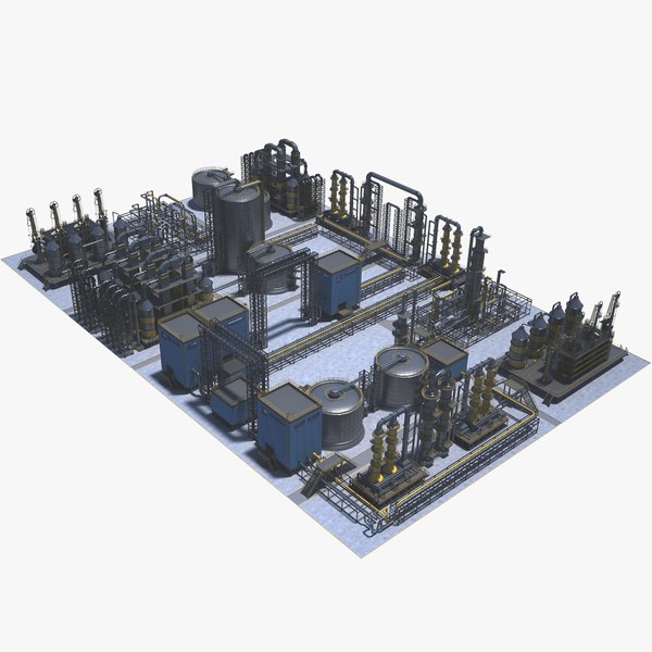 Petroleum Refinery 3D Models for Download | TurboSquid