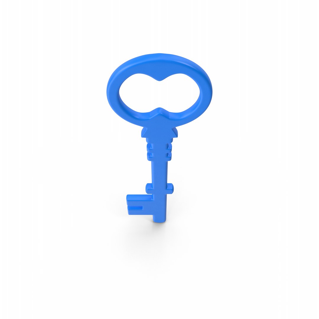 Key Icon Blue 3D Model - TurboSquid 2320187