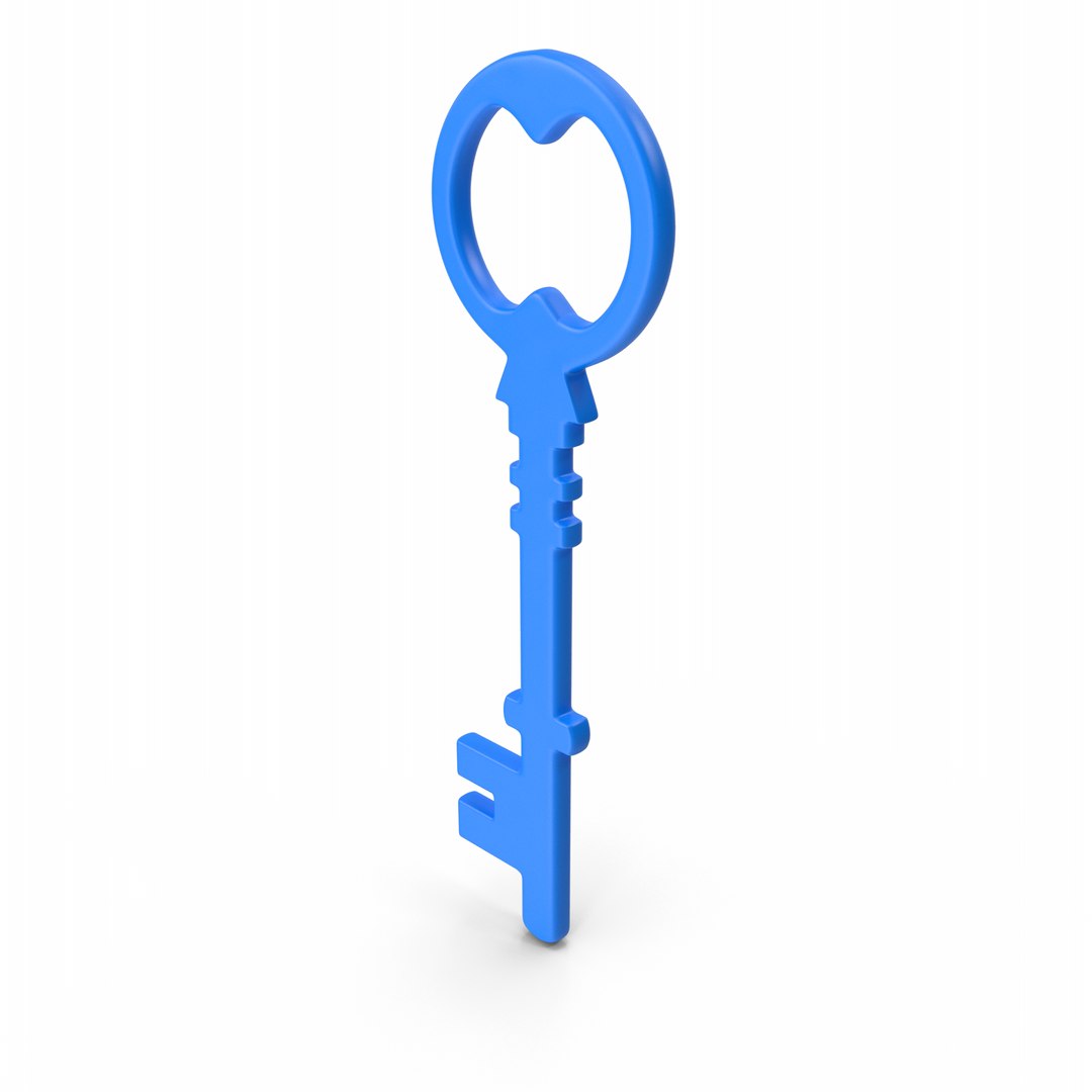 Key Icon Blue 3D Model - TurboSquid 2320187