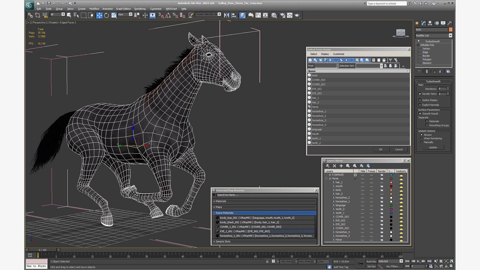 Gallop pose horse racing 3D - TurboSquid 1454737