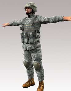 3d model waffen-ss soldier