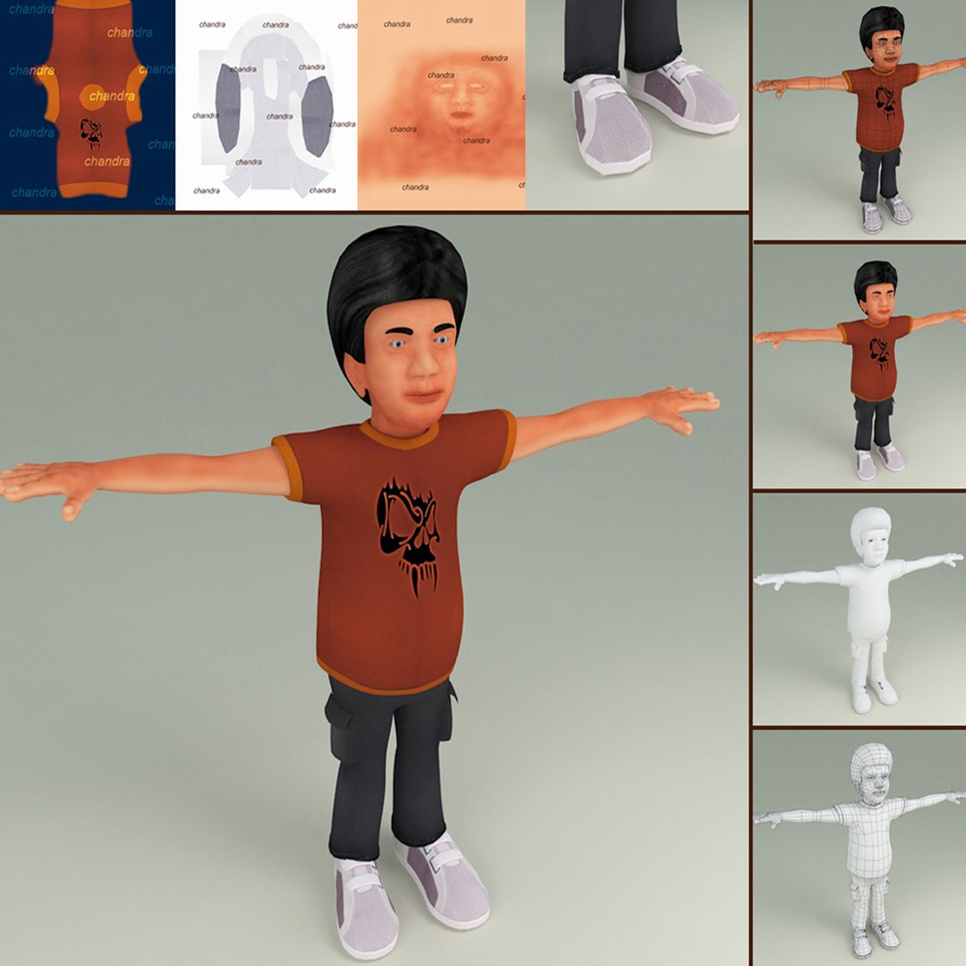 3D 3 Characters Model - TurboSquid 1325635