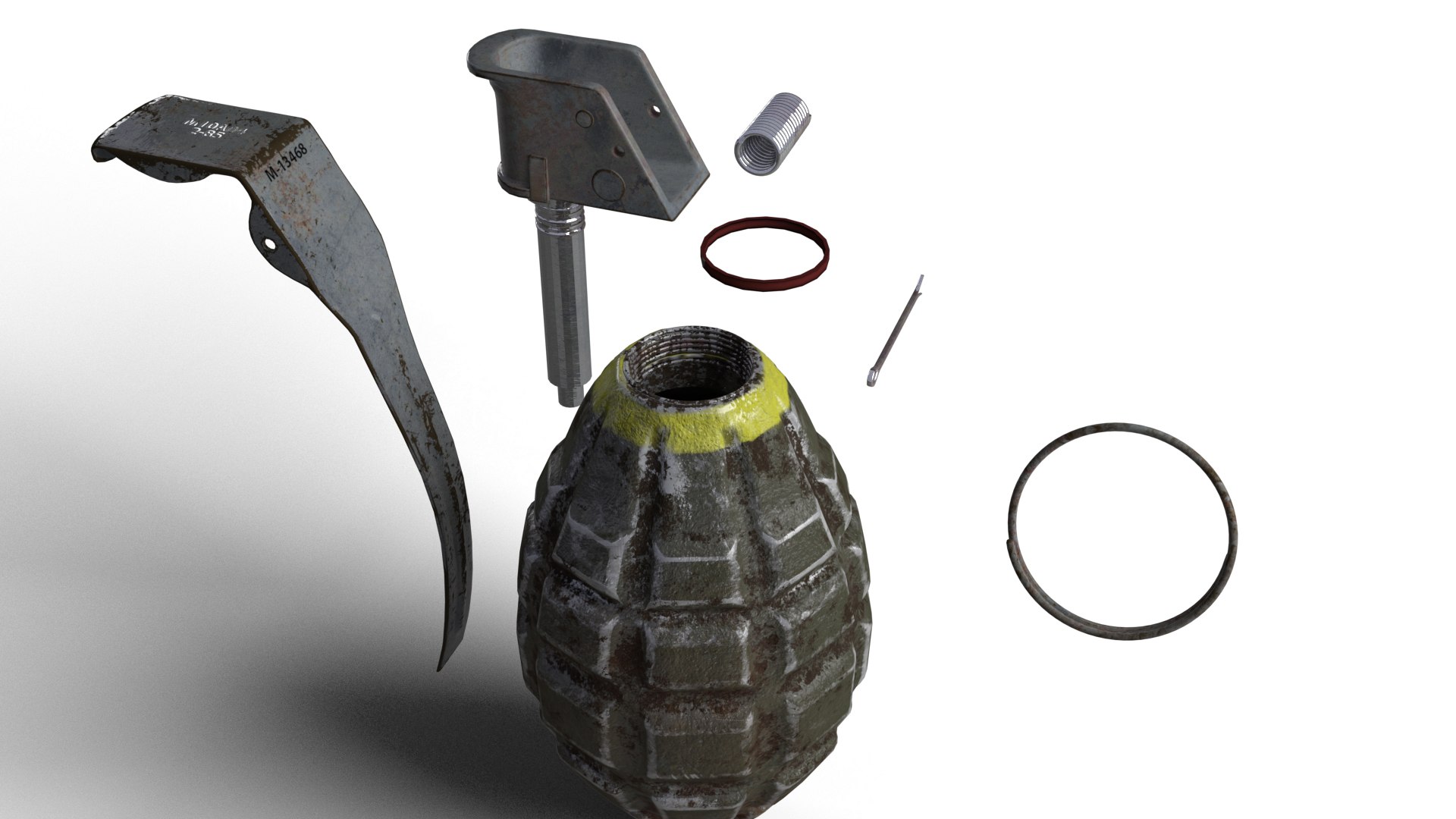 Grenade Army MK 2 Model - TurboSquid 1762003