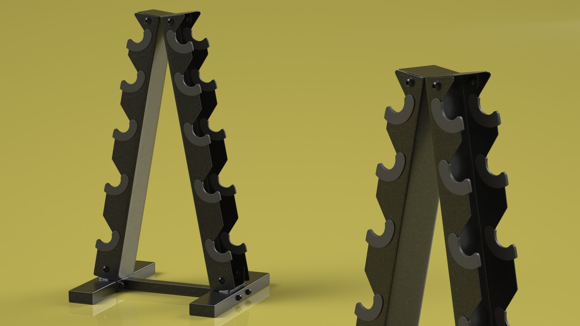 Vertical Dumbbell Storage Rack 3D Model - TurboSquid 2402533