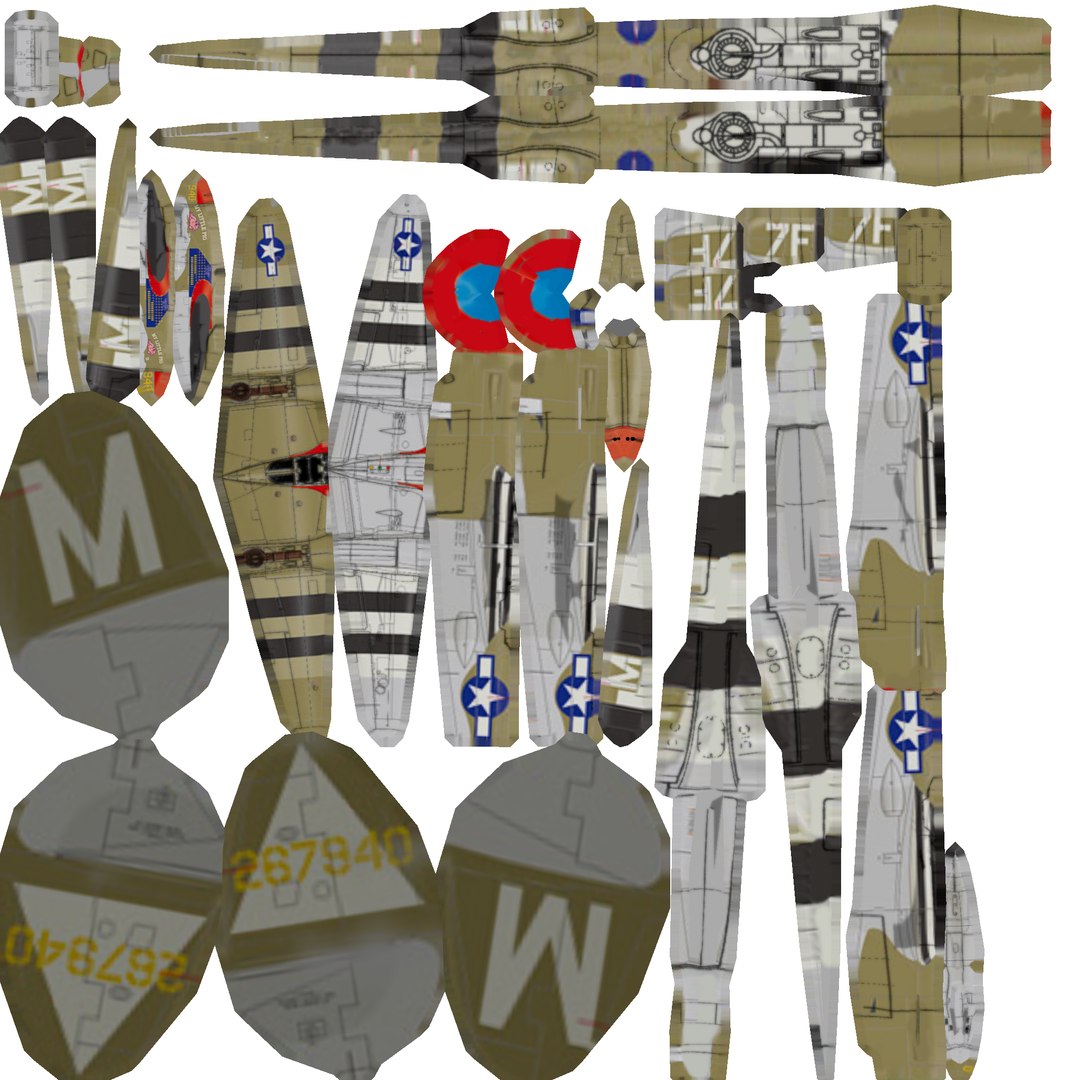 Lockheed P-38 Lightning Lowpoly WW2 Fighter 3D Model - TurboSquid 1884688