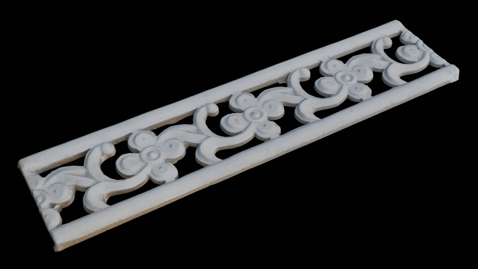 Floral Scroll Border Scan 3D Model - TurboSquid 2434541