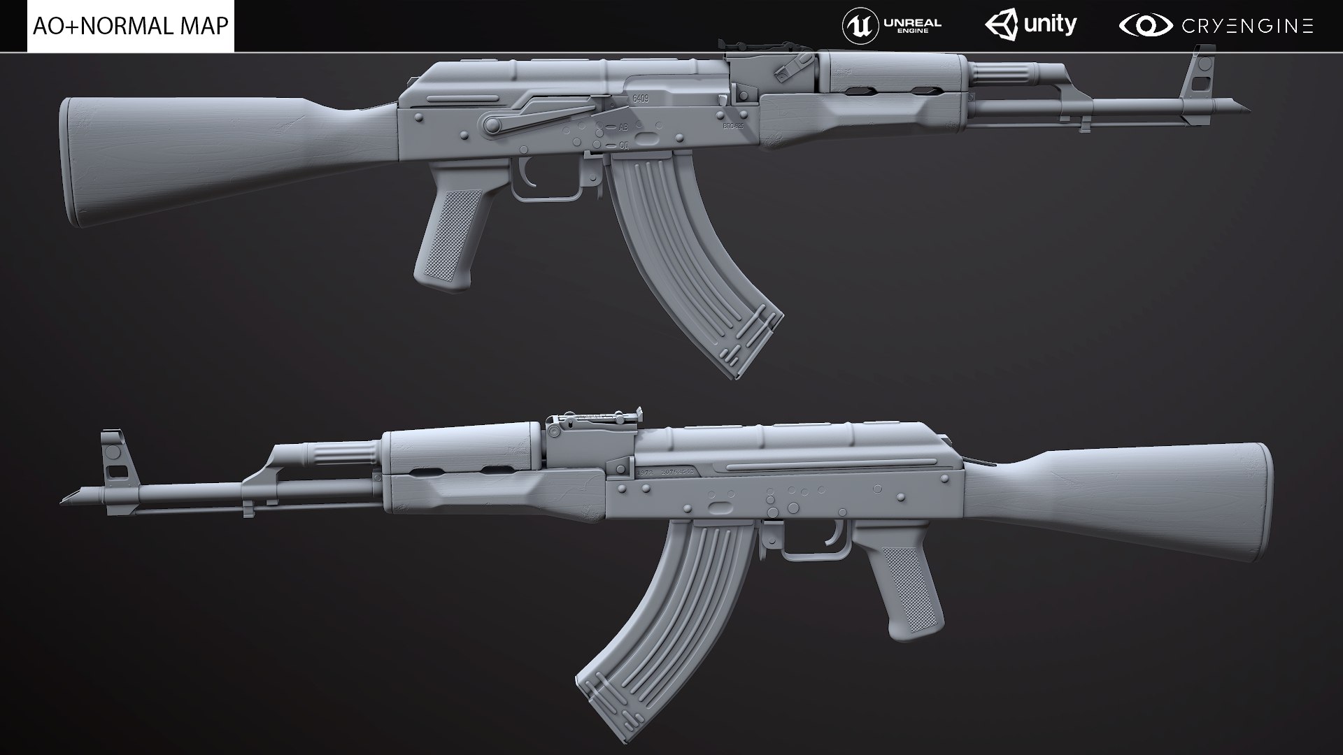 Akm Normal Ao Ready 3D Model - TurboSquid 1483312