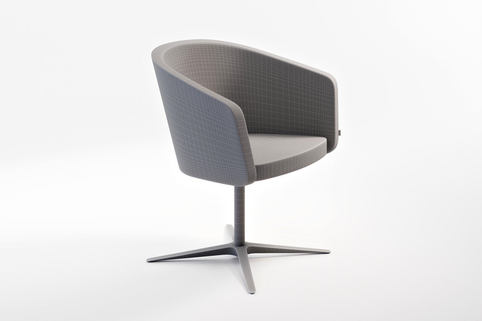 Bene Club Chair With Swivel Base 3D Model - TurboSquid 2189170