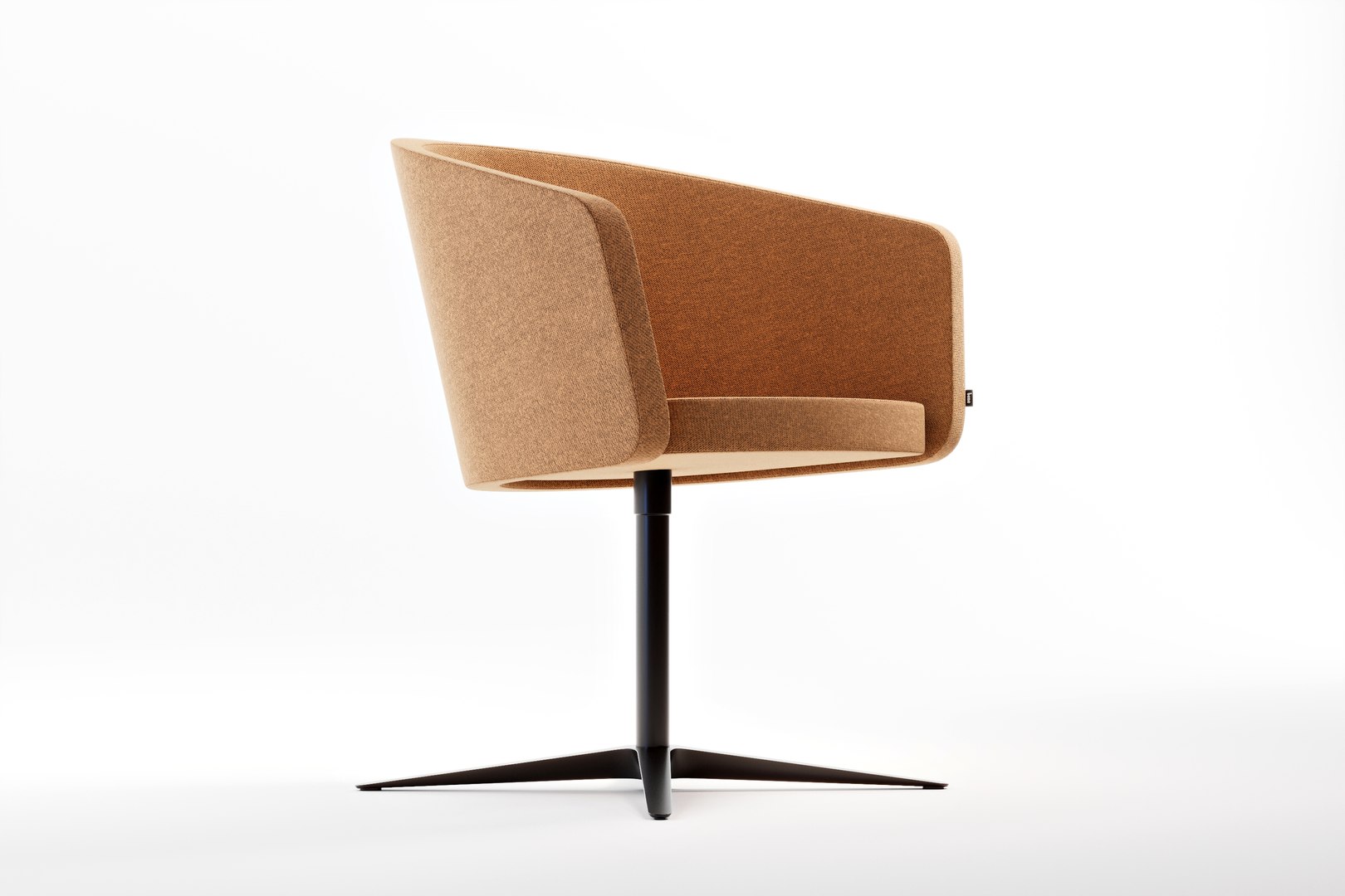 Bene Club Chair With Swivel Base 3D Model - TurboSquid 2189170