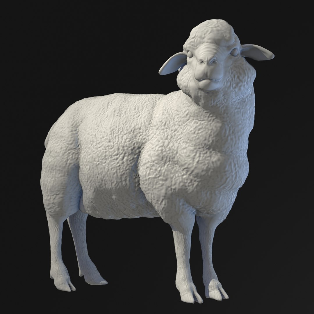 Sculpture Sheep 3d Model
