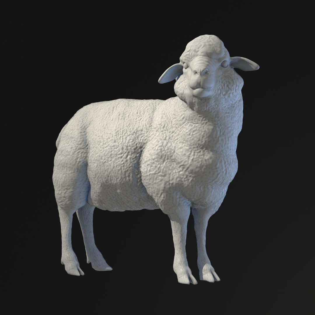 Sculpture Sheep 3d Model
