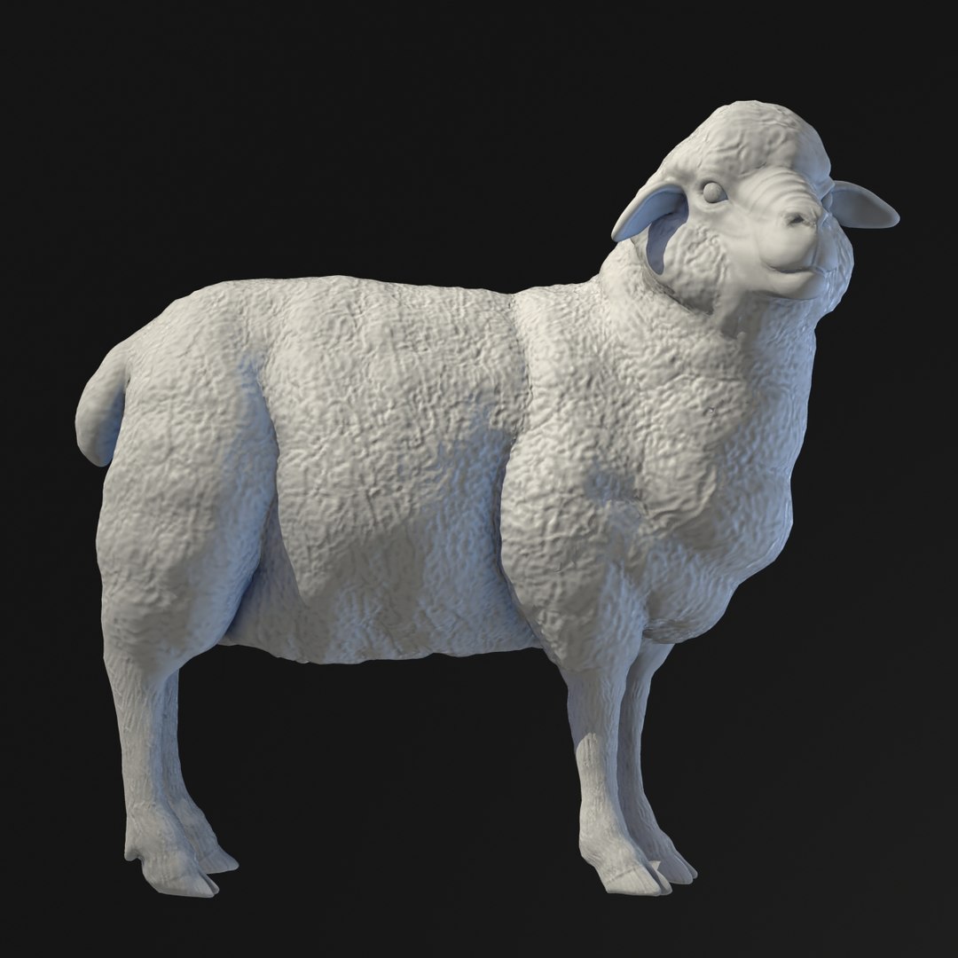 Sculpture Sheep 3d Model
