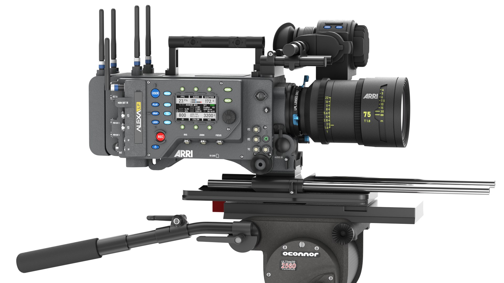 3D Model ARRI ALEXA LF Pro Camera With OConnor 2560 Tripod Systems ...