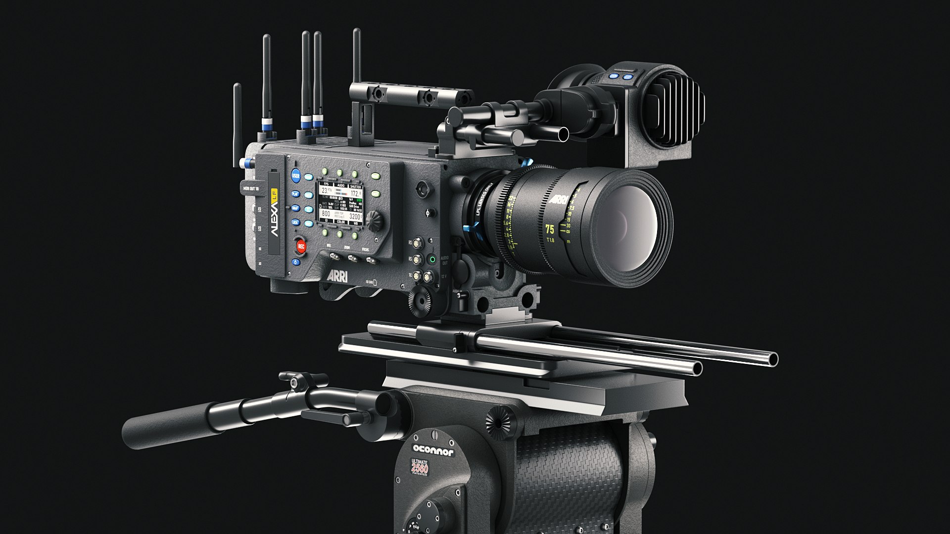 3D Model ARRI ALEXA LF Pro Camera With OConnor 2560 Tripod Systems ...