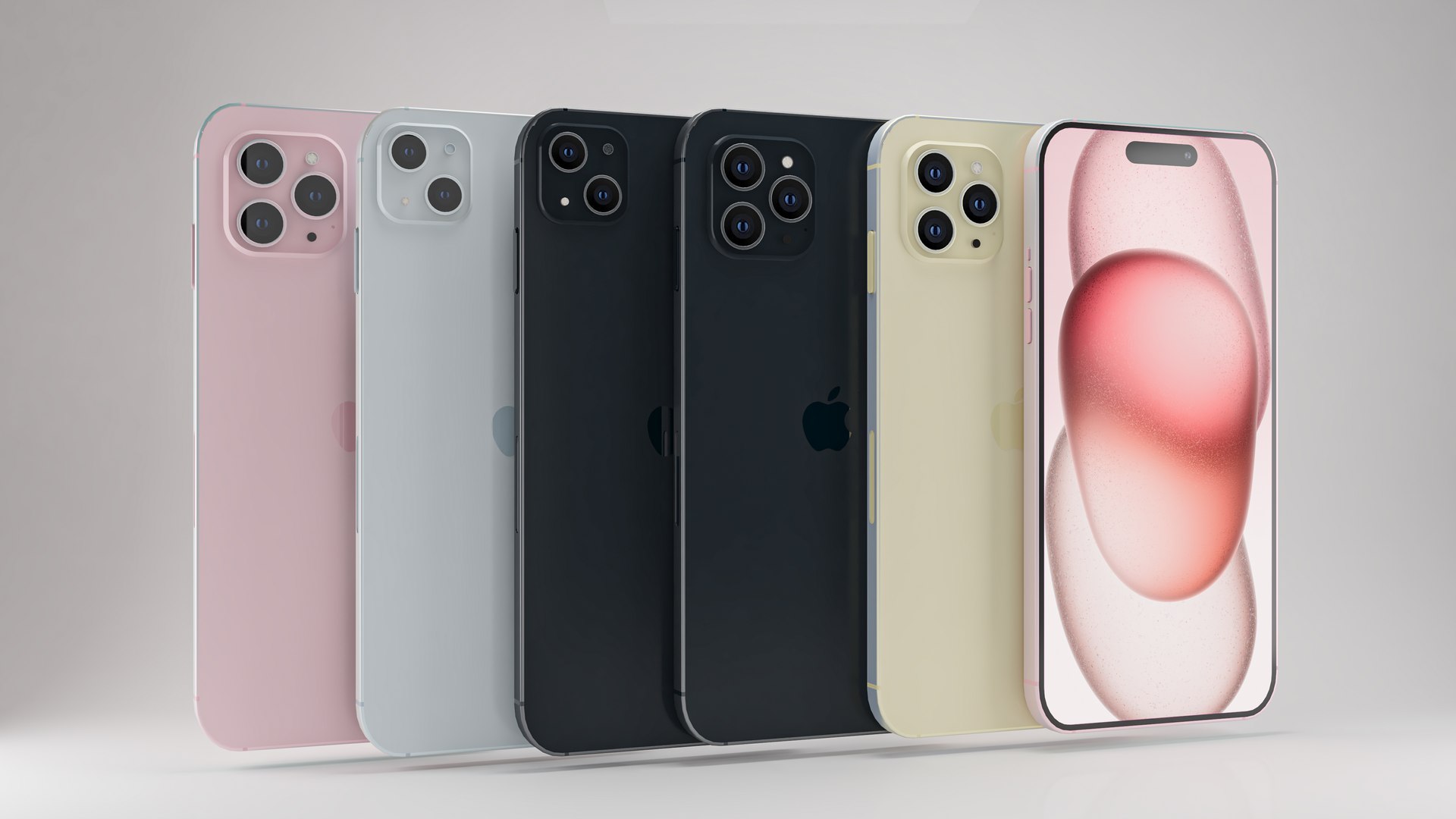 3D Apple IPhone 15 Collection And 15 Plus And 15 Pro - TurboSquid 2184864