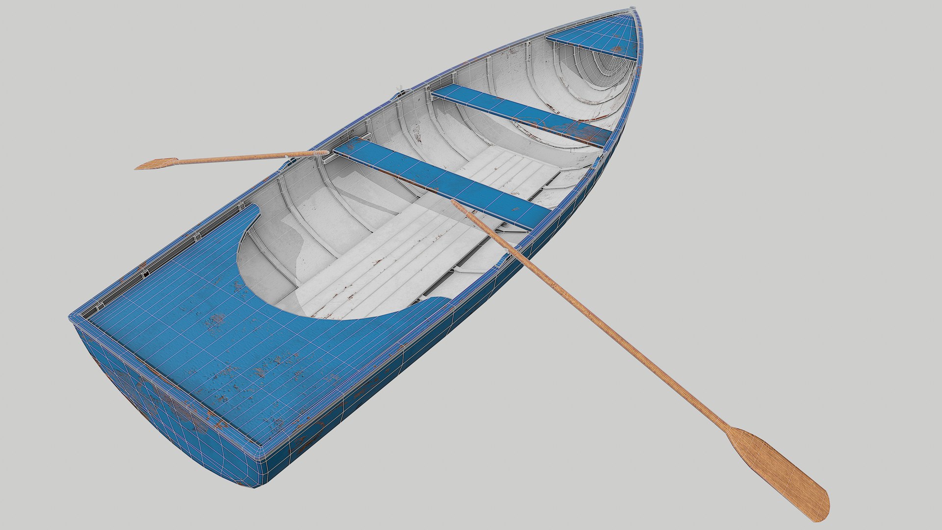 Pbr Rowing Boat Model - TurboSquid 1608118