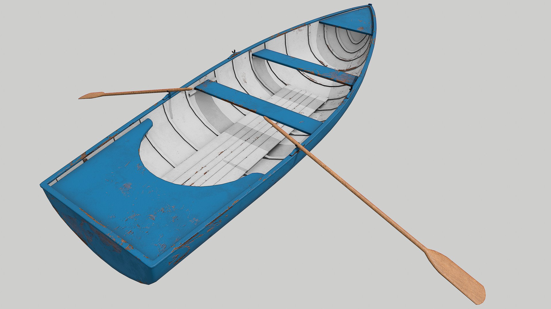 Pbr Rowing Boat Model - TurboSquid 1608118