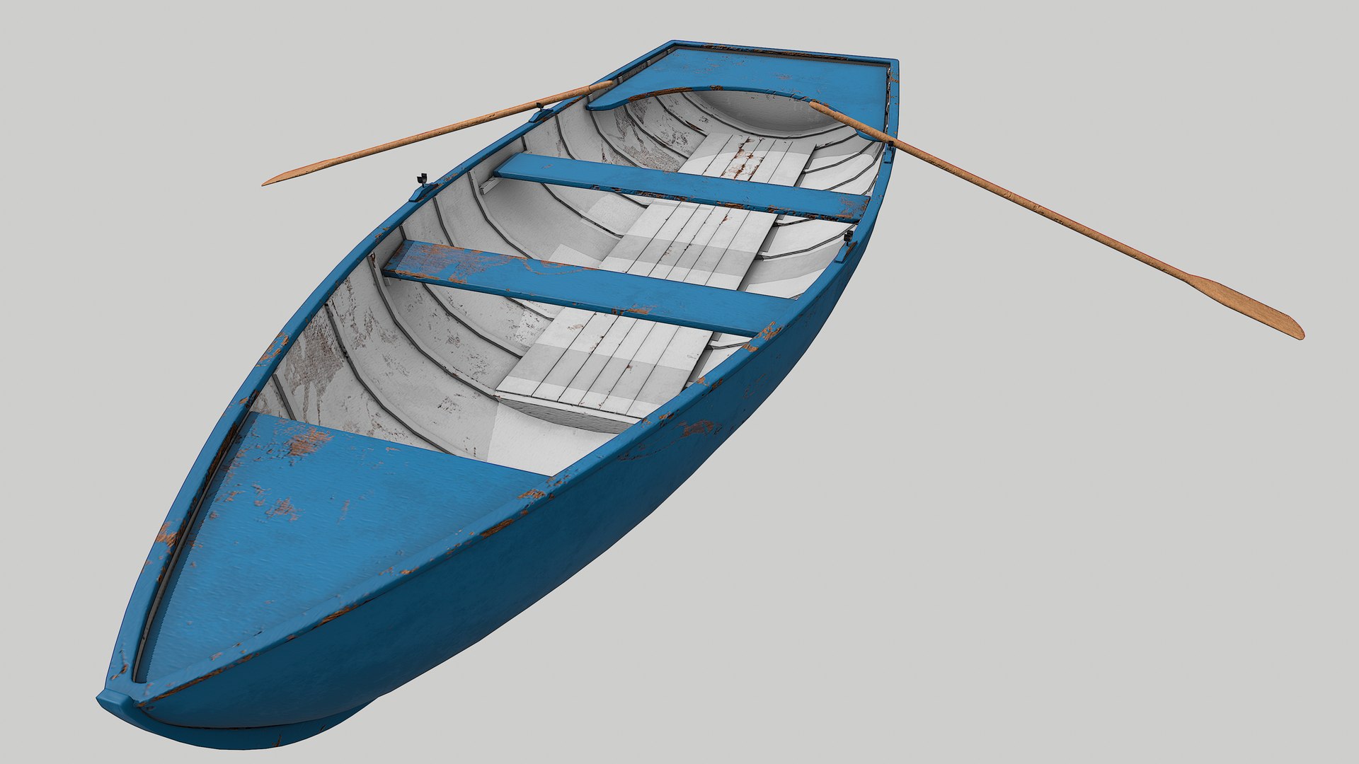 Pbr Rowing Boat Model - TurboSquid 1608118