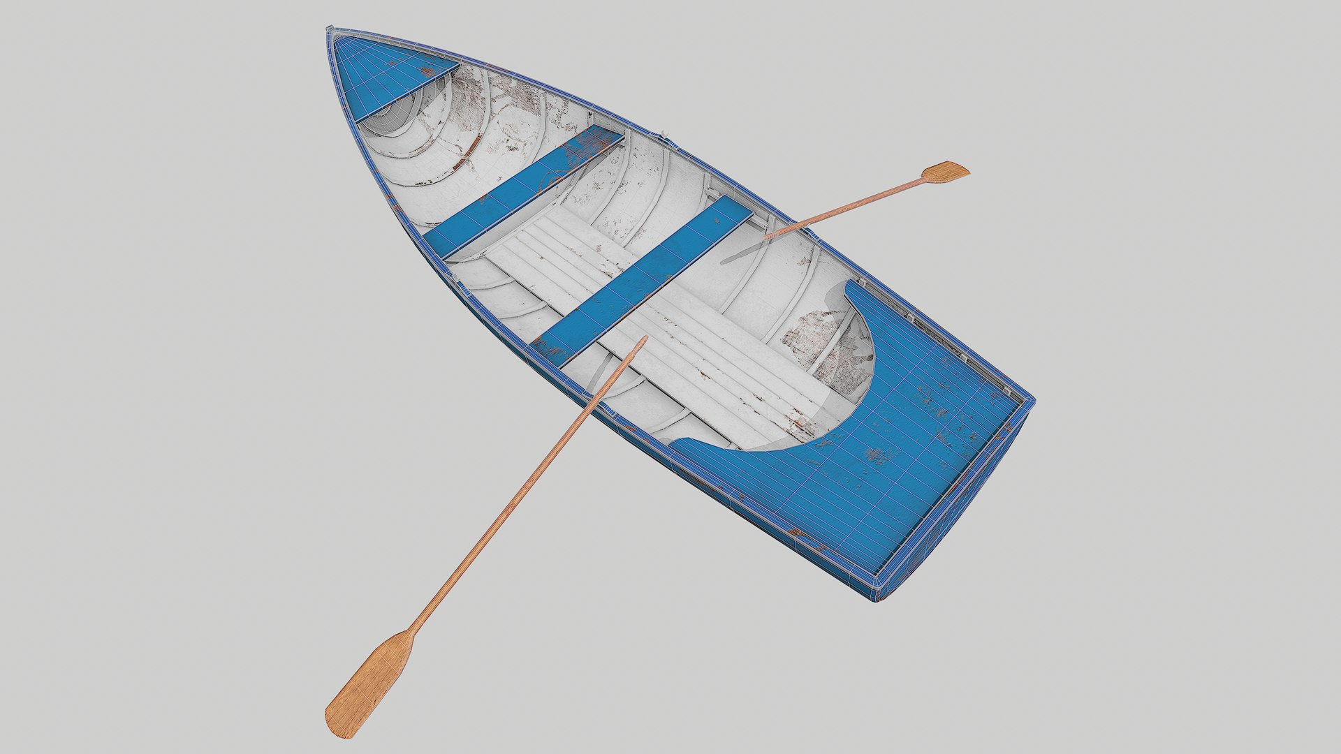 Pbr Rowing Boat Model - TurboSquid 1608118