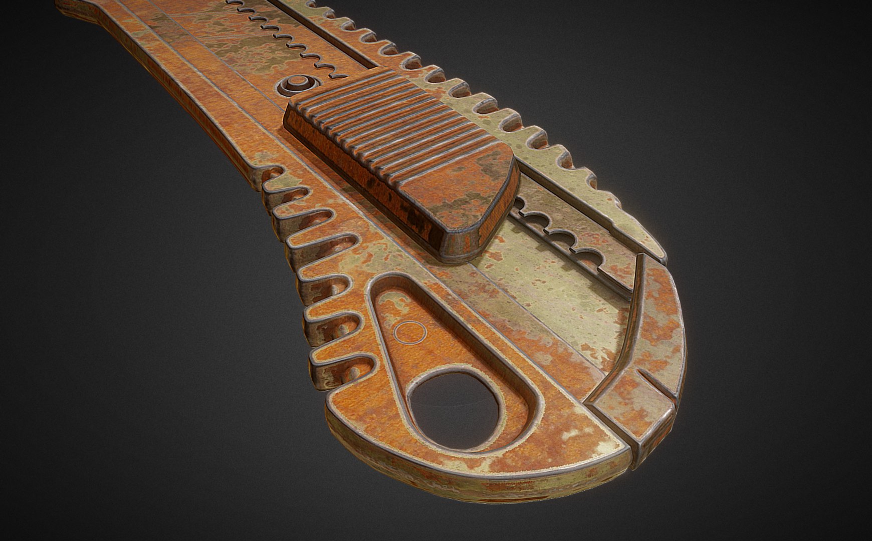 Box Cutter Rusty Version 3d Model