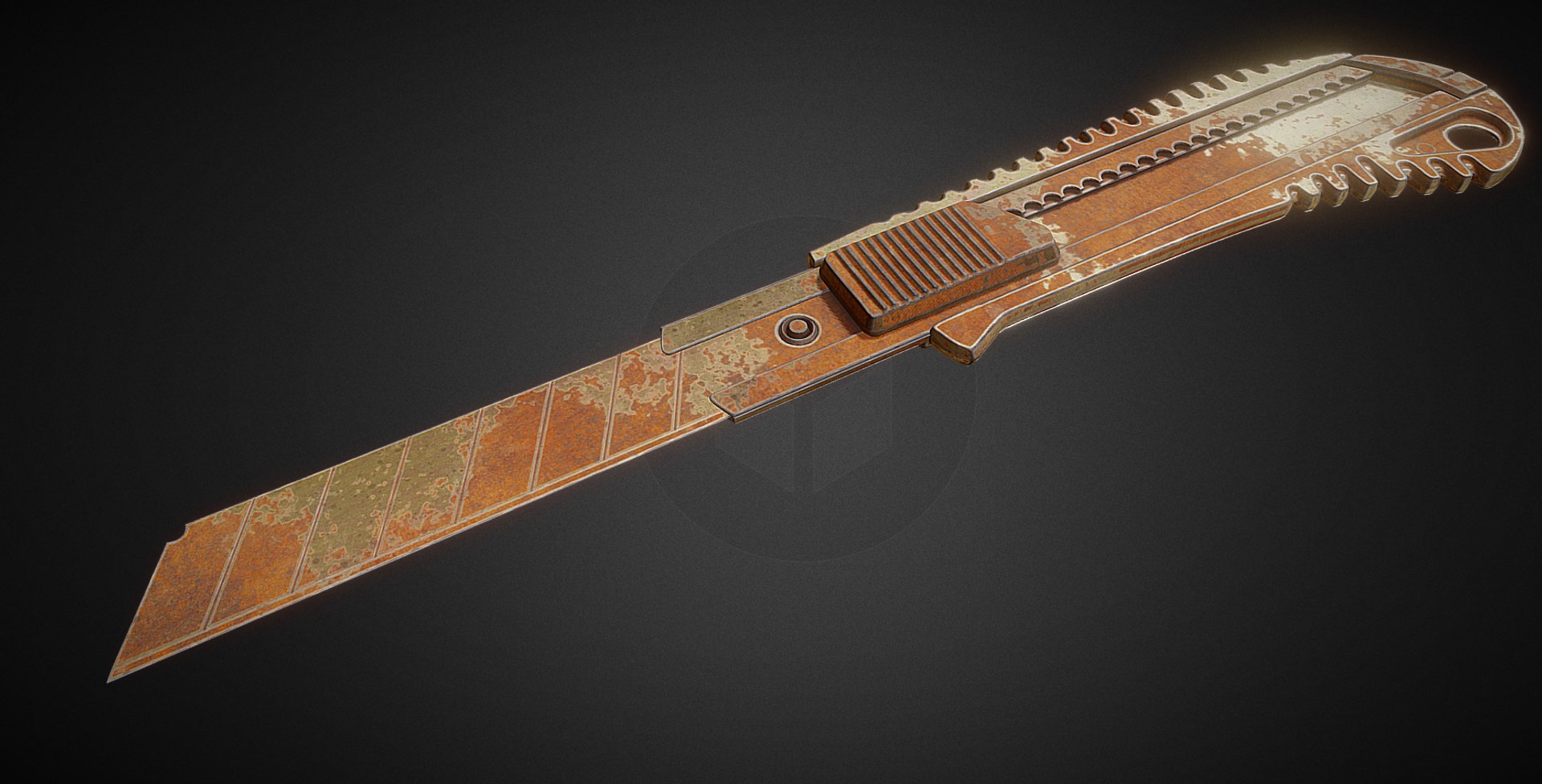 Box Cutter Rusty Version 3d Model