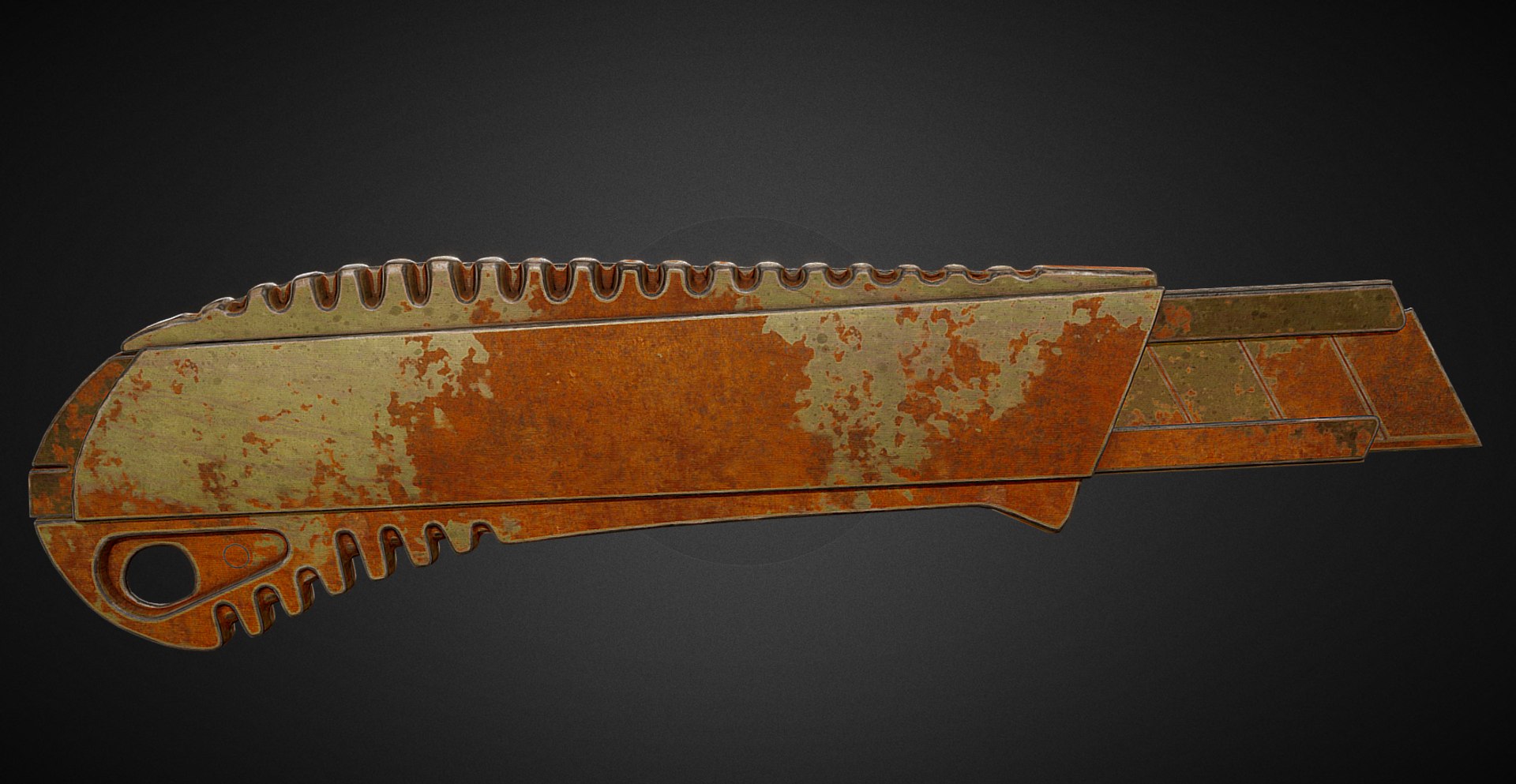 Box Cutter Rusty Version 3d Model