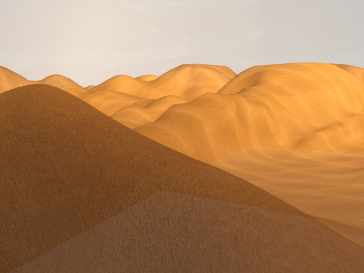 3d Sand Dune Landscape Model