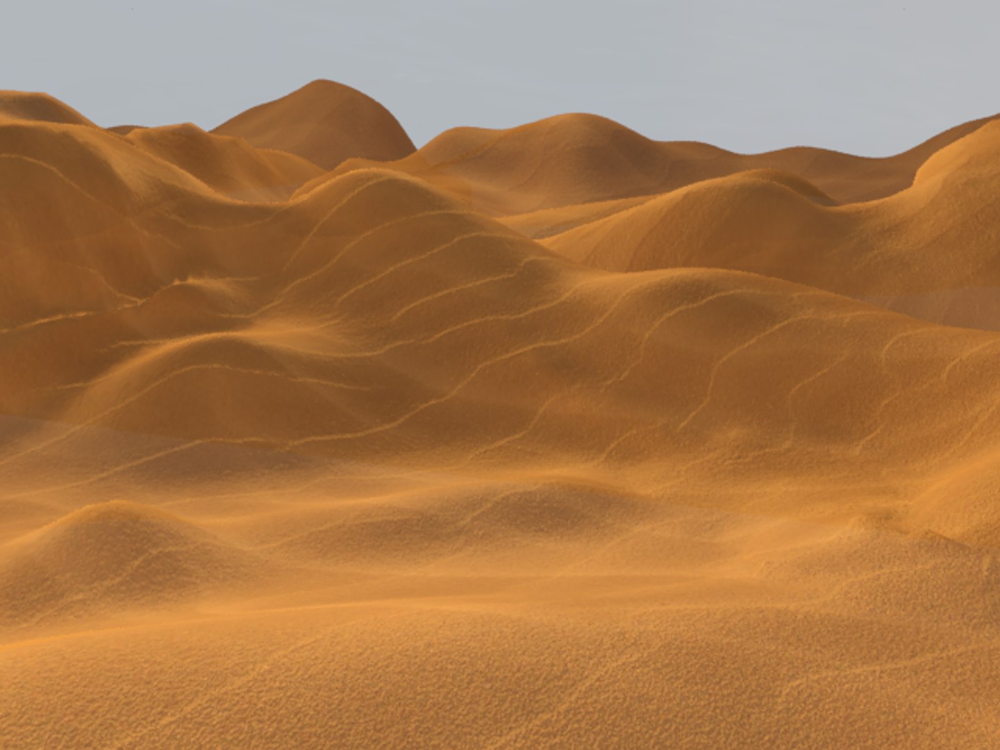 3d Sand Dune Landscape Model