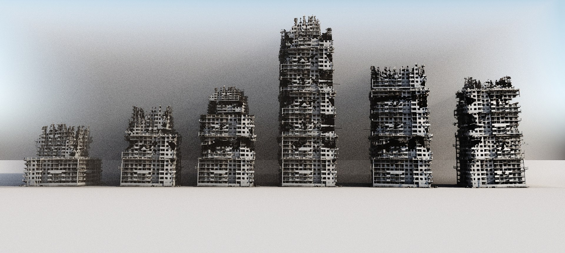 3D City Apocalypse Model - TurboSquid 1420535