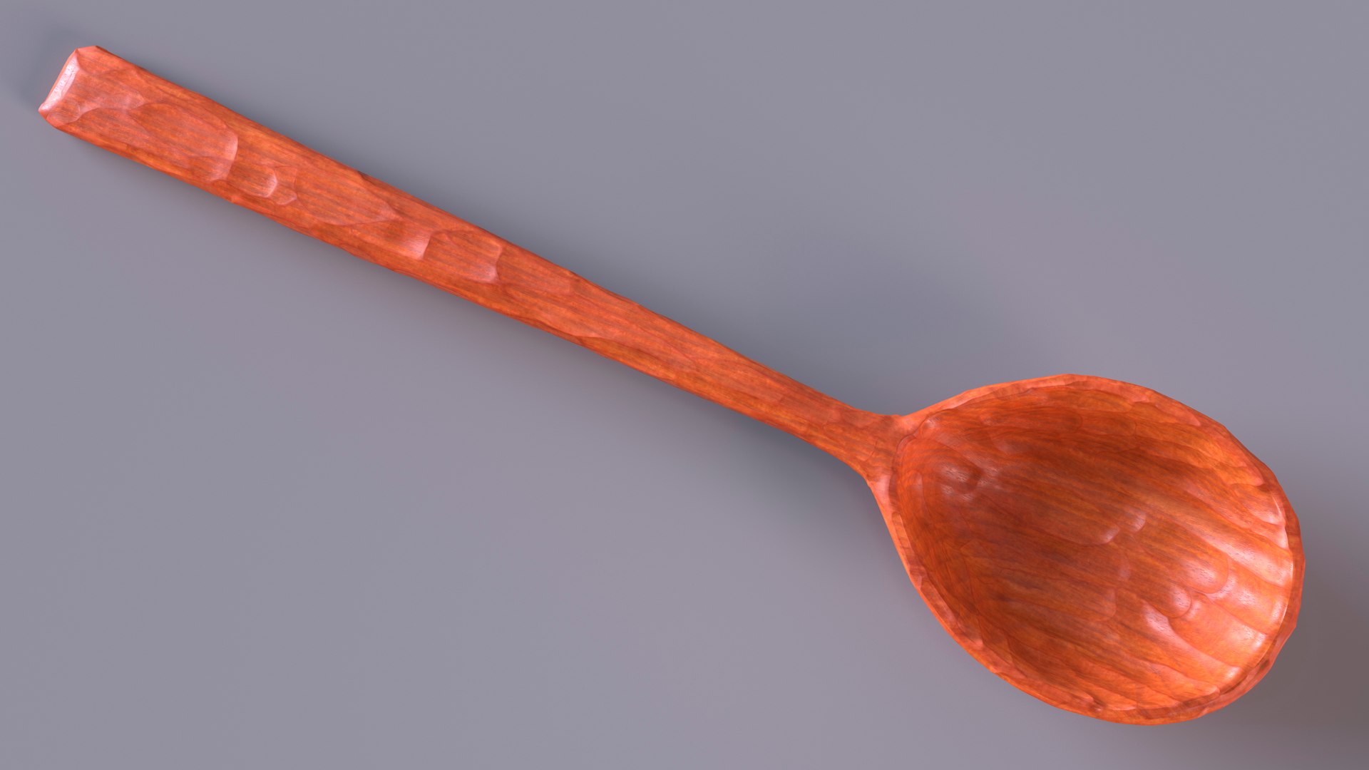 3D Wooden Spoon Hand Carved Red - TurboSquid 2155770