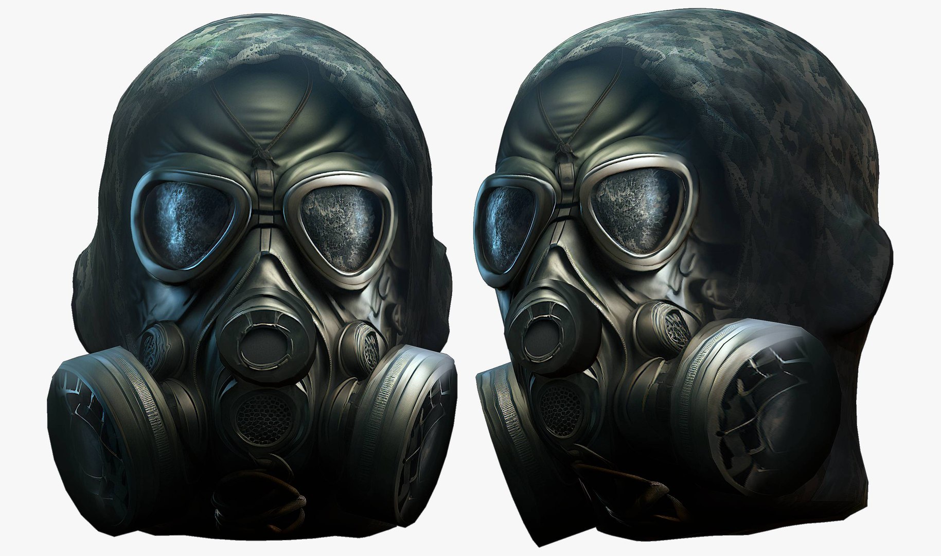 3D Gas Mask Helmet 3d Model Military Combat Fantasy Cyborg Space Model ...