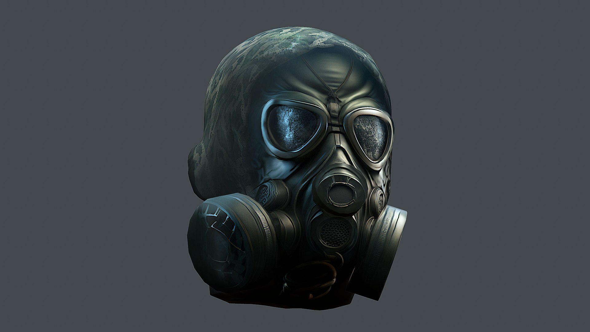 3D Gas Mask Helmet 3d Model Military Combat Fantasy Cyborg Space Model ...